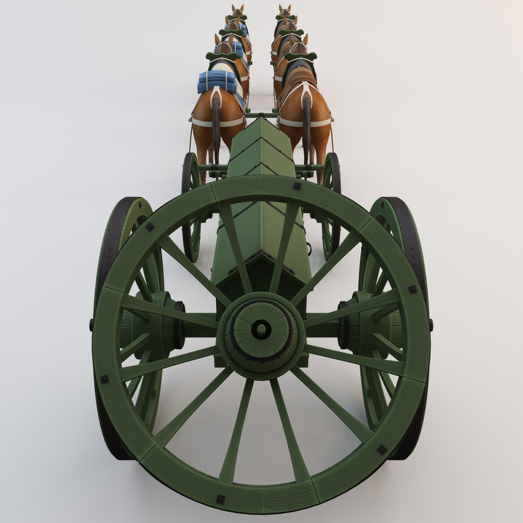 gribeauval caisson horses 3d max