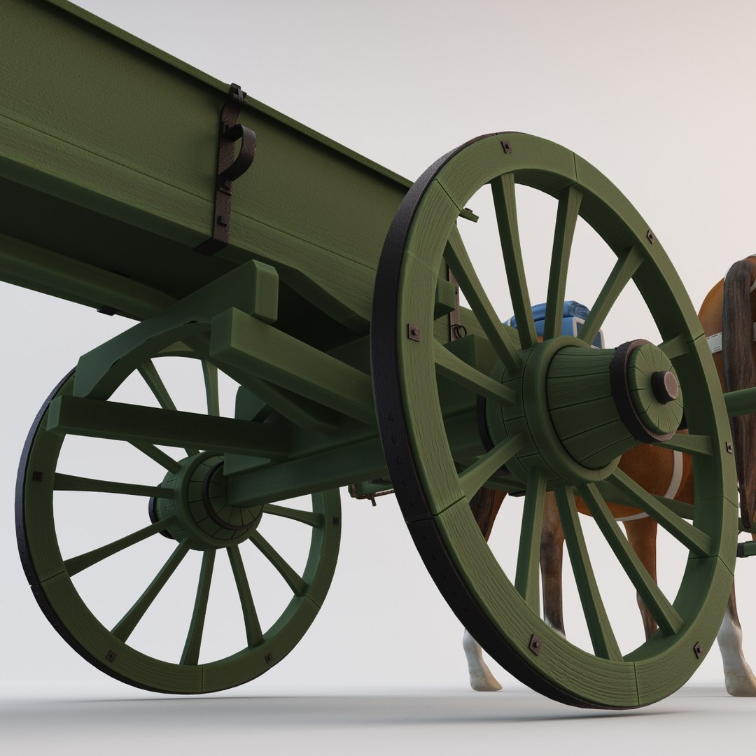 gribeauval caisson horses 3d max