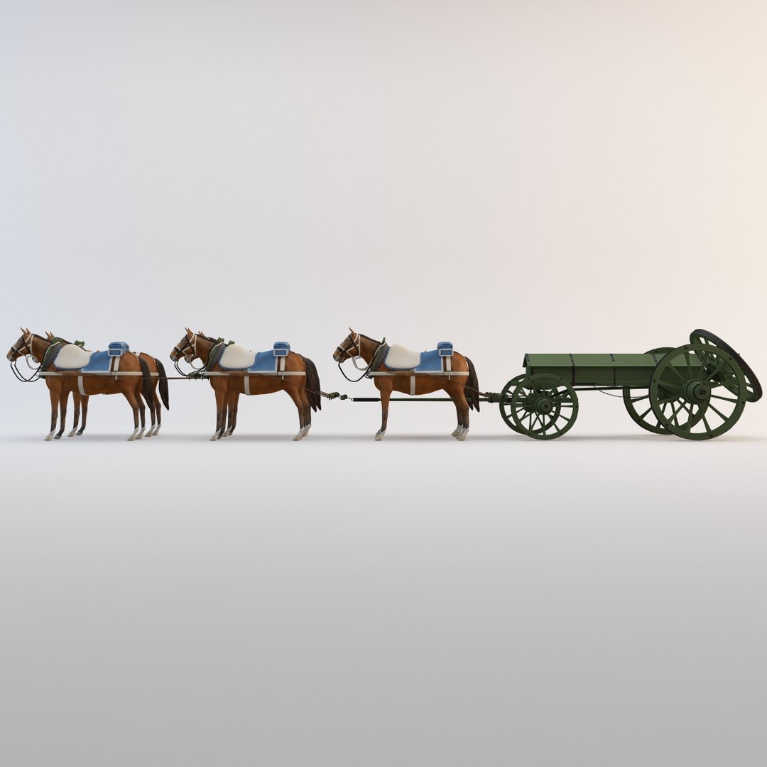 gribeauval caisson horses 3d max