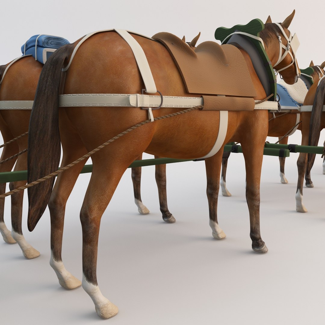 gribeauval caisson horses 3d max