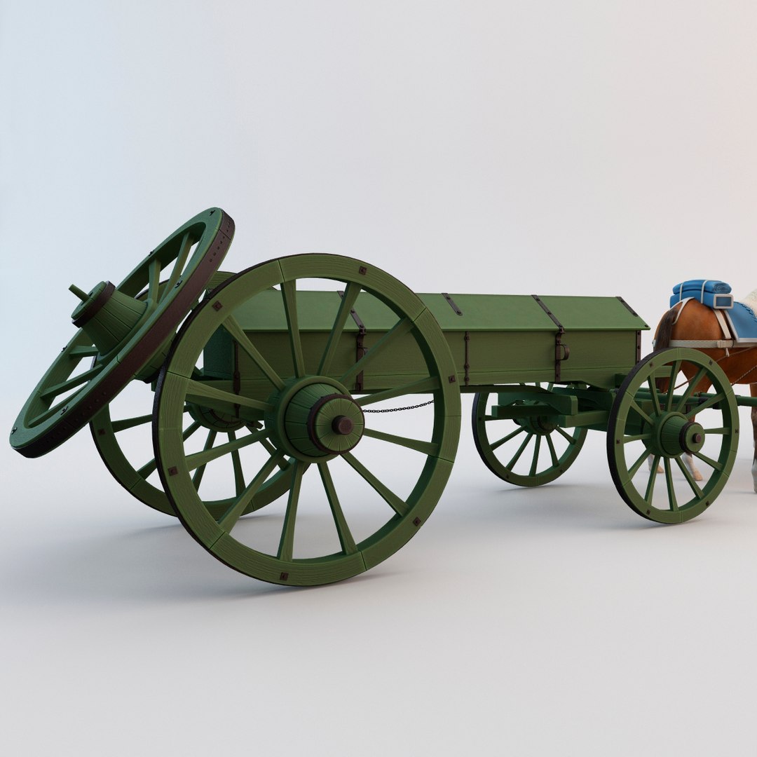 gribeauval caisson horses 3d max