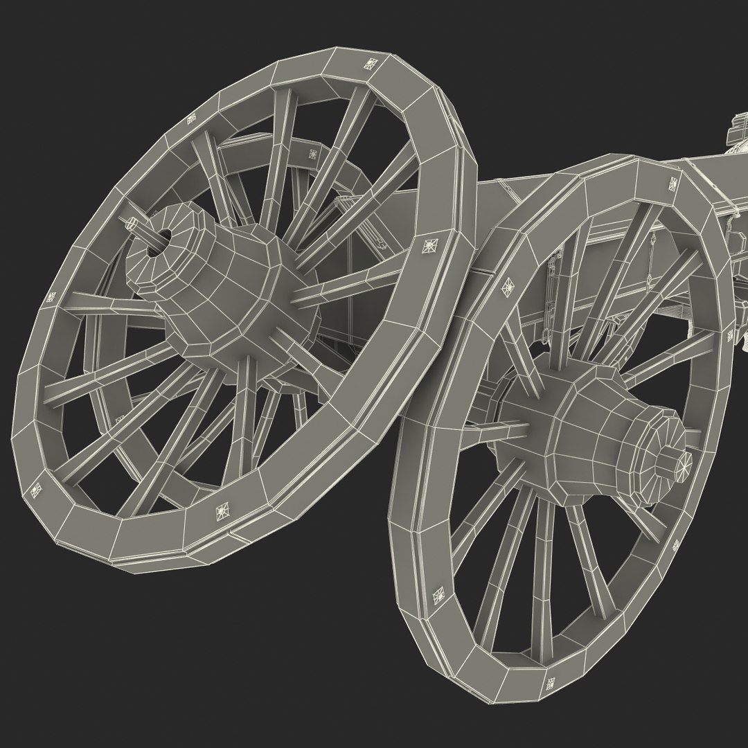gribeauval caisson horses 3d max