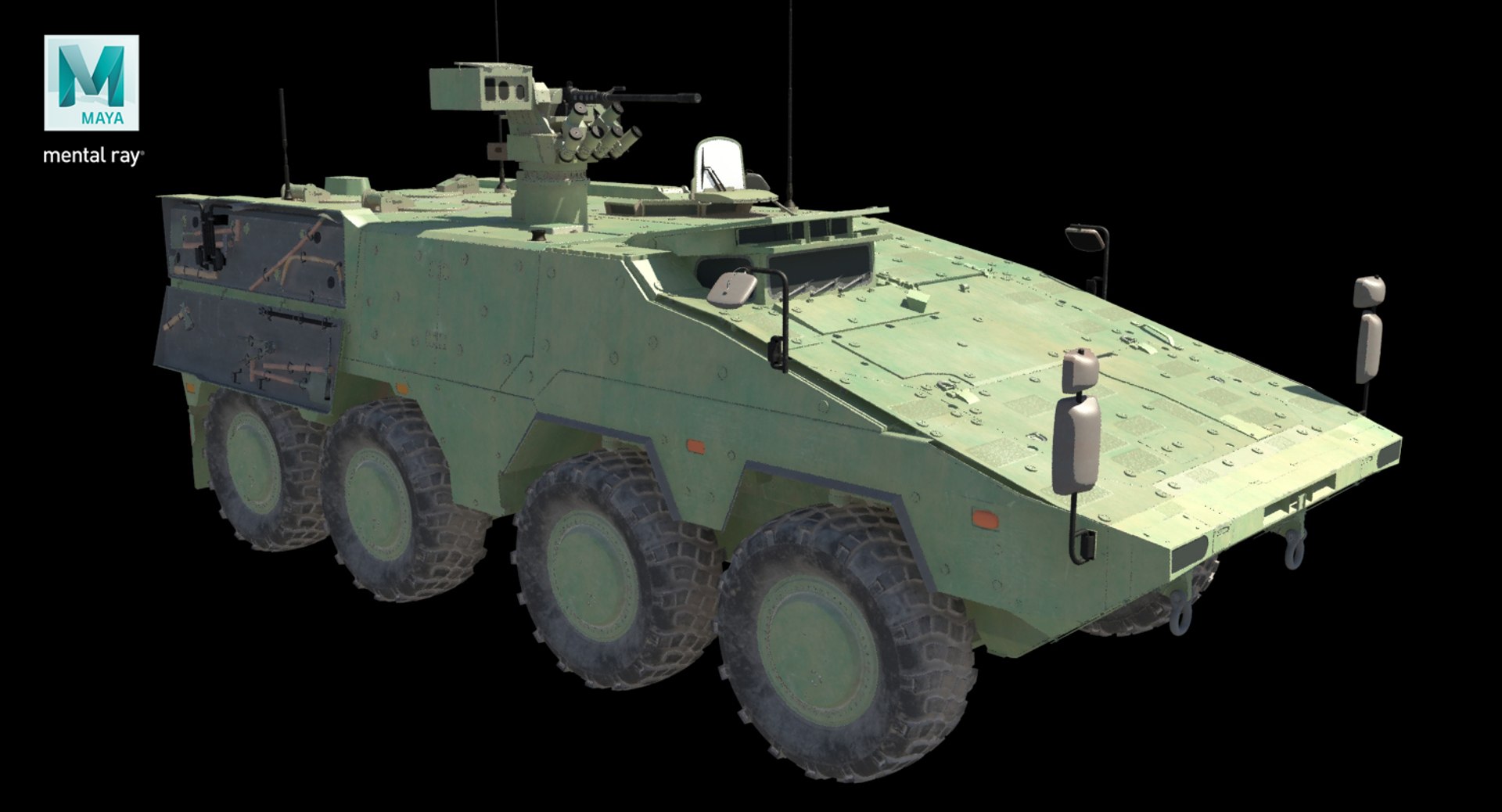 3D apc boxer green - TurboSquid 1437276