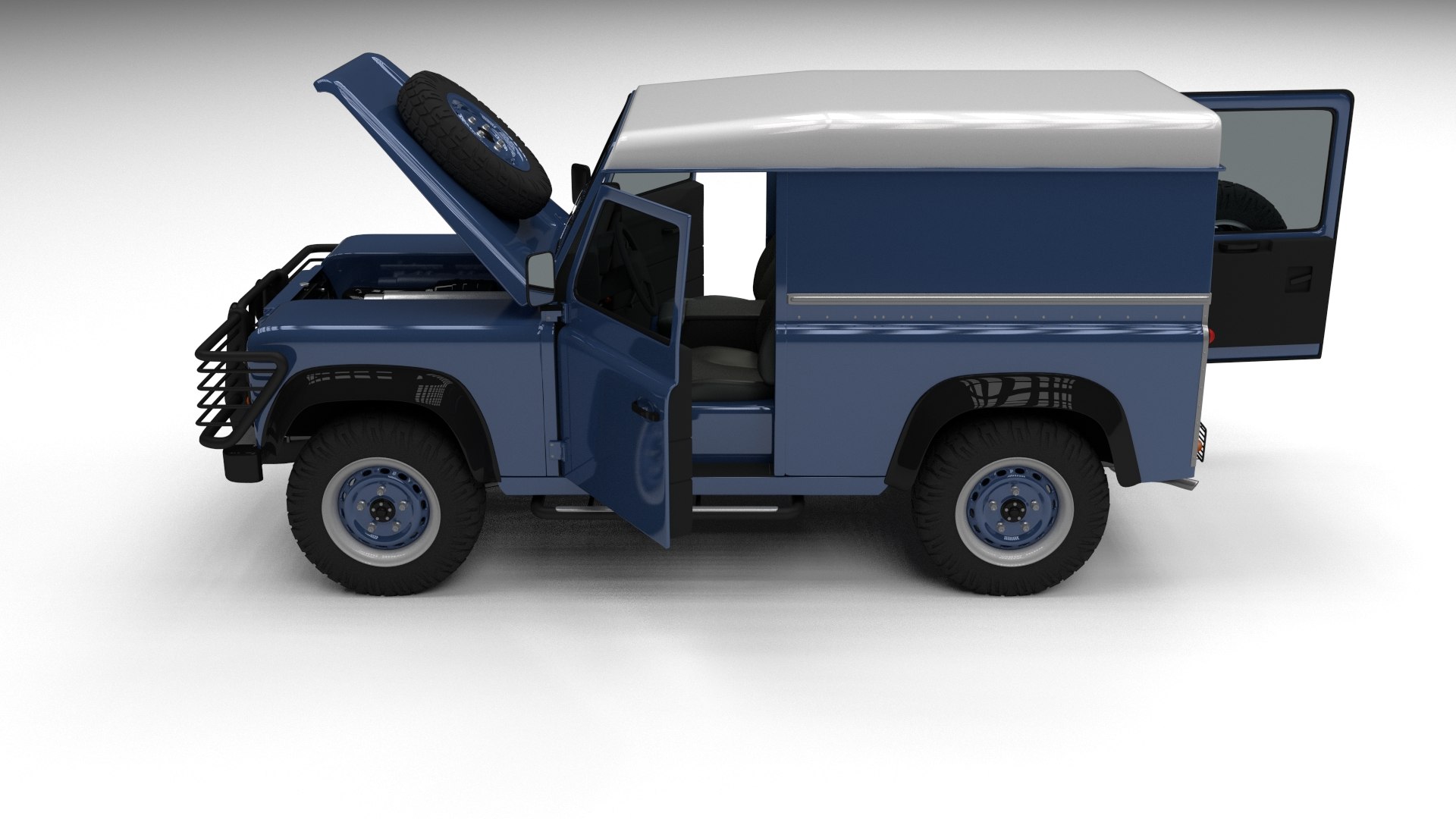 3d land rover defender 90 model