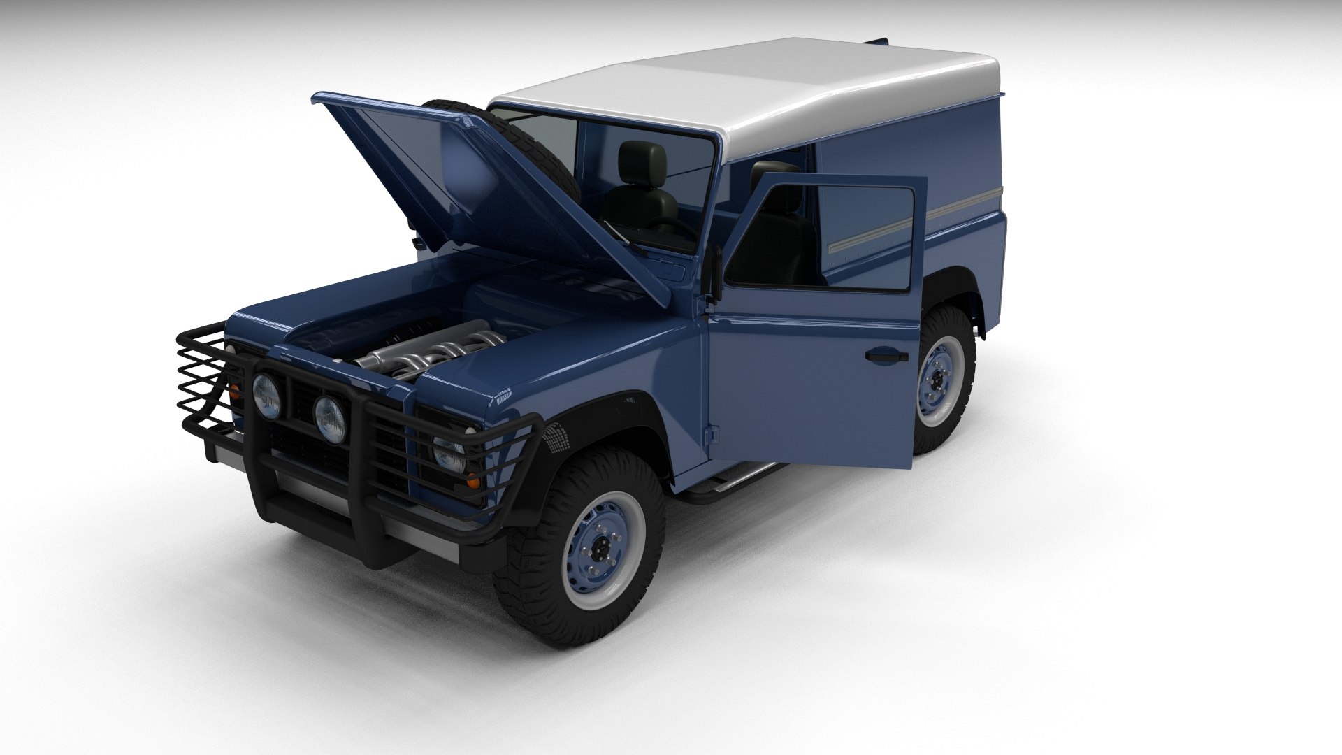 3d land rover defender 90 model