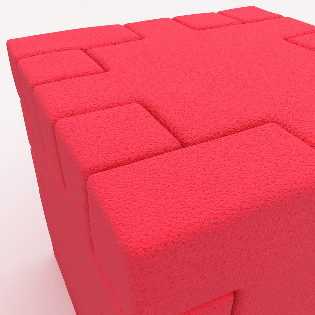 Happy Cube Red 3d Model