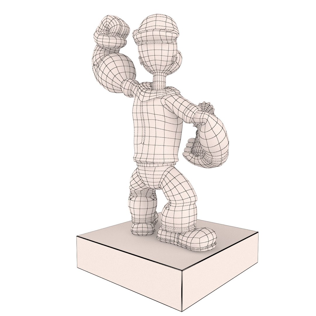 Popeye Sculpture Jeff Koons 3D Model - TurboSquid 1222111