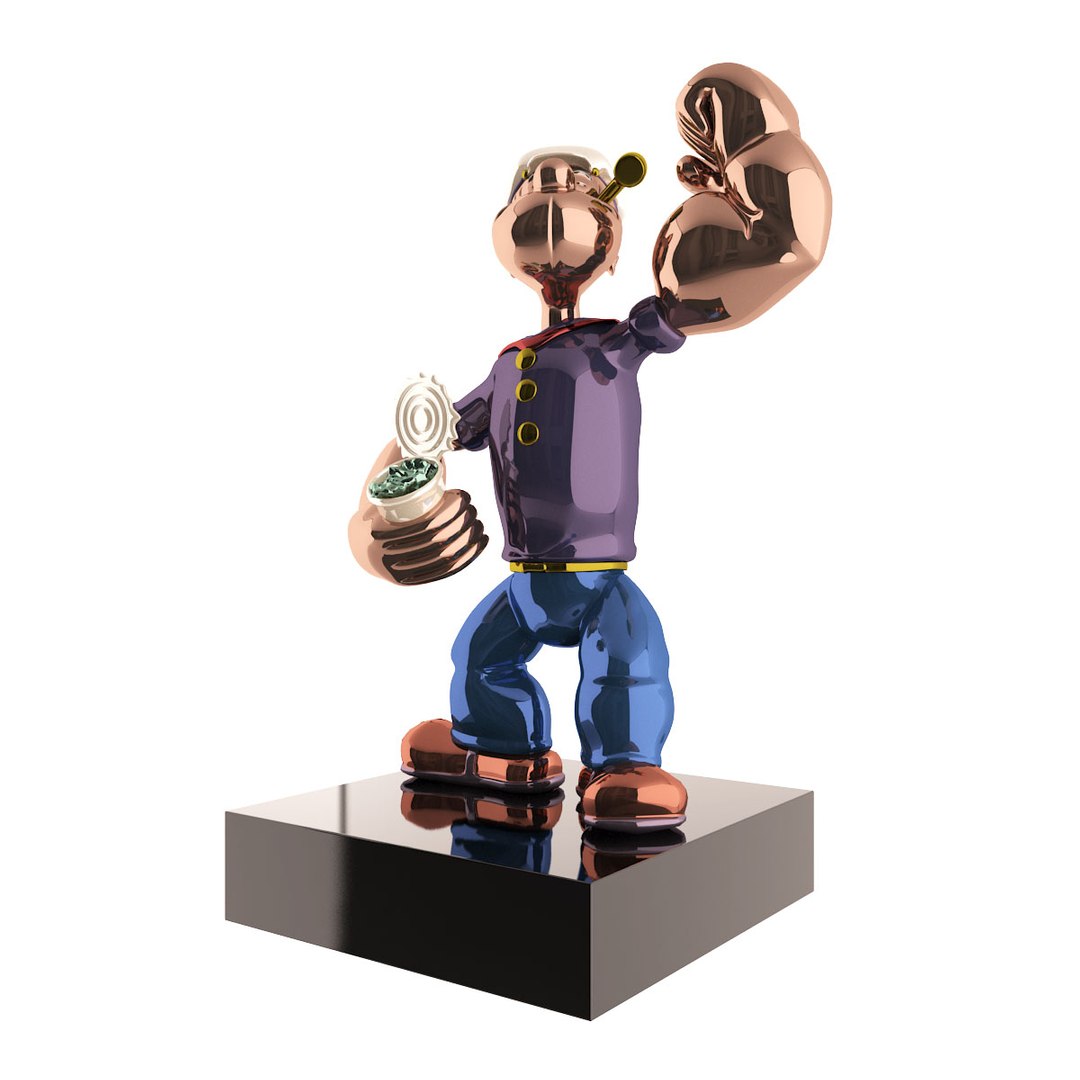 Popeye Sculpture Jeff Koons 3D Model - TurboSquid 1222111