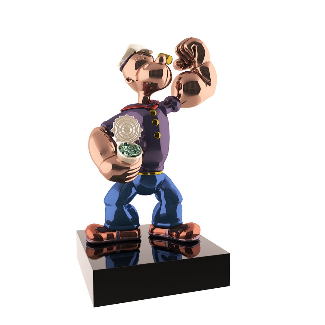 Popeye Sculpture Jeff Koons 3D Model - TurboSquid 1222111