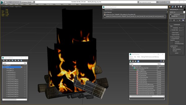 Bonfire burning 3D model - TurboSquid 1486664