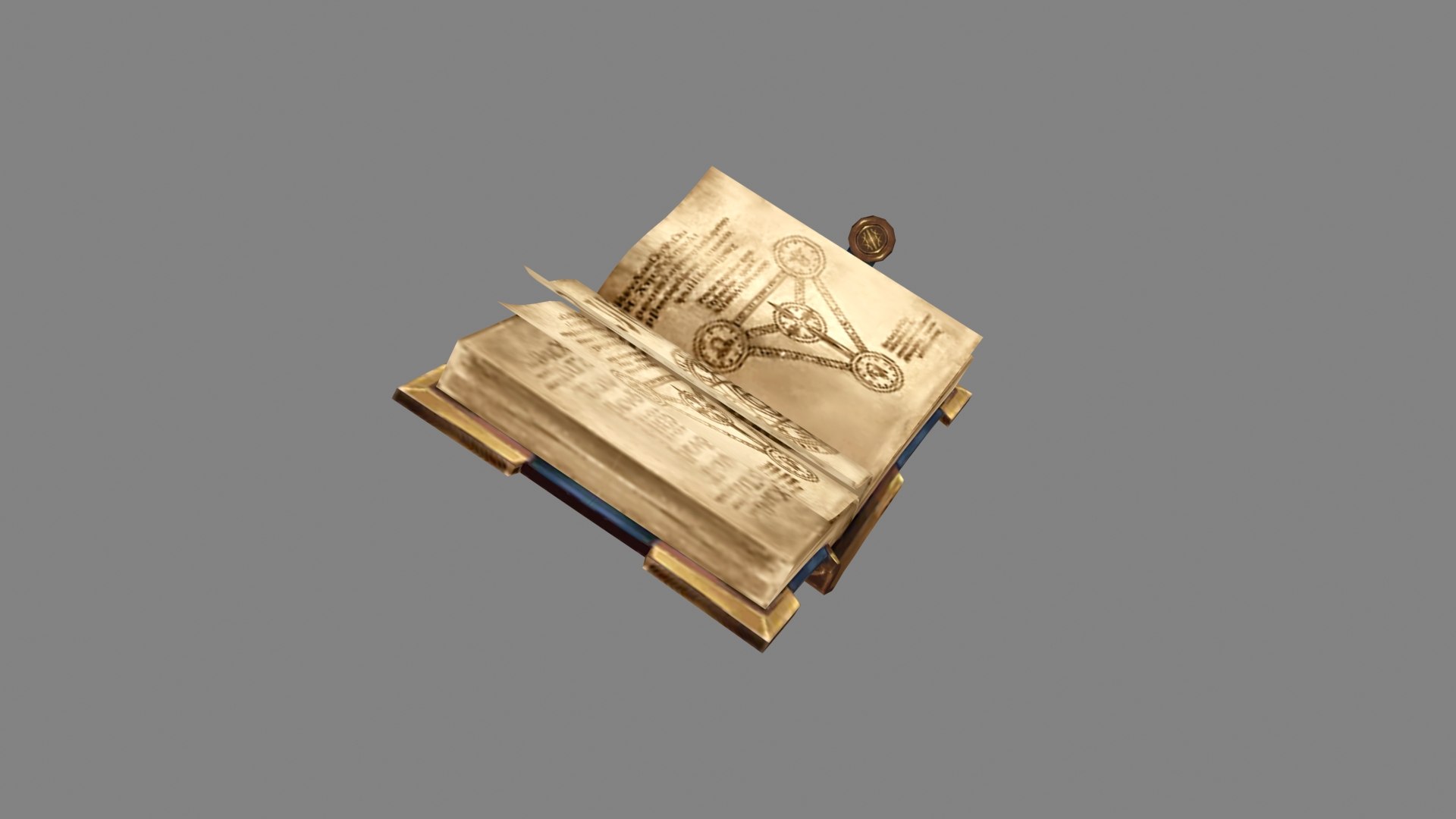 3D The Book Of Magic Low-poly Model - TurboSquid 2114620