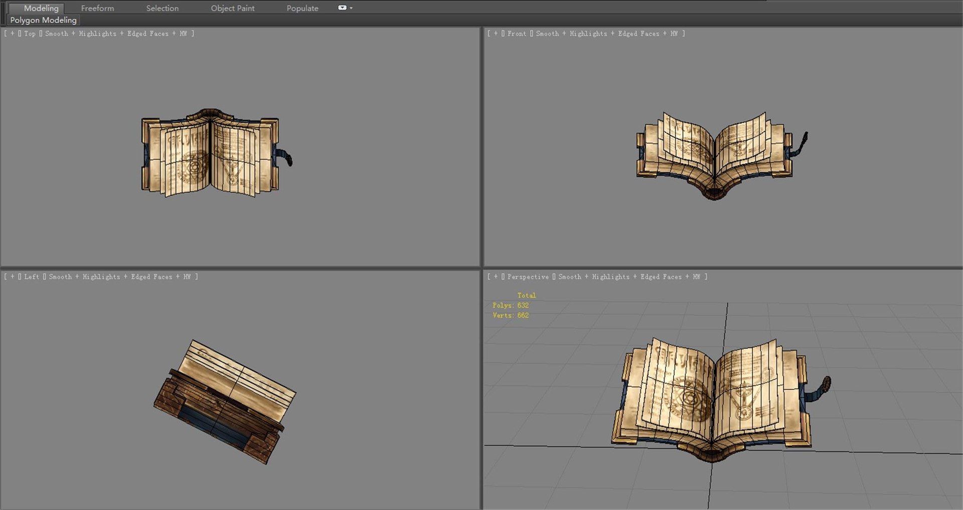 3D The Book Of Magic Low-poly Model - TurboSquid 2114620