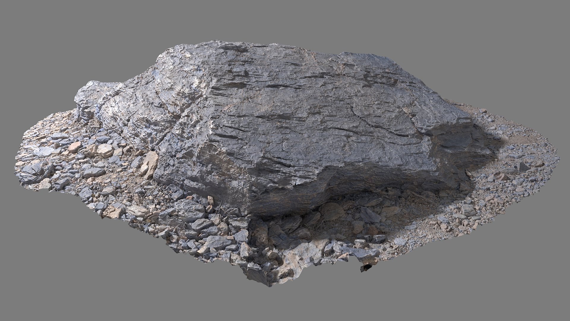 3D Assembly Ground Rock 37 Model - TurboSquid 2003884