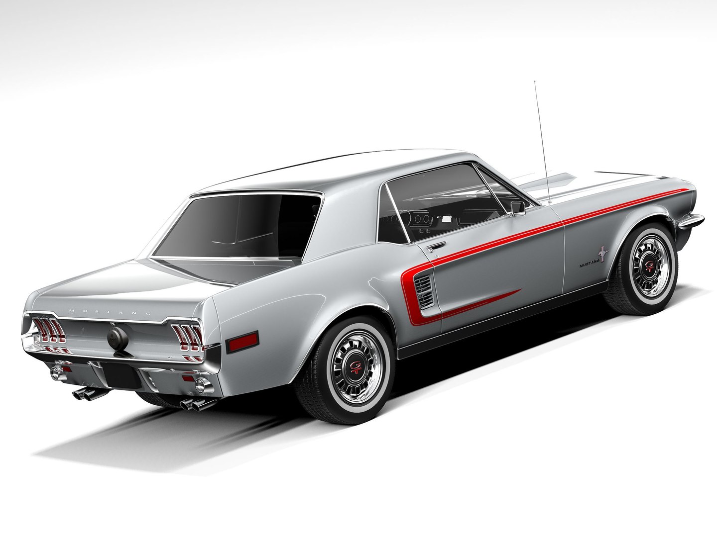3D Model Ford Mustang Coupe 1967 - TurboSquid 2224180