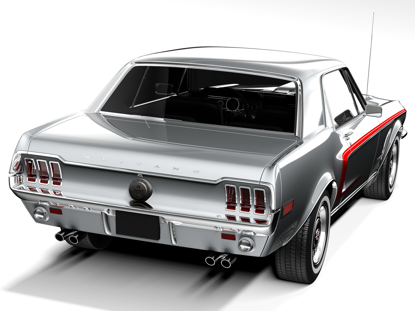 modelo 3d Ford Mustang Coupé 1967 - TurboSquid 2224180