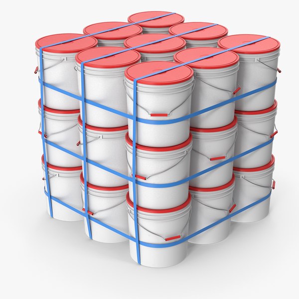 modelo 3d Stack Of Plastic Paint Buckets - TurboSquid 2094148