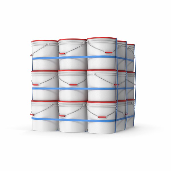 modelo 3d Stack Of Plastic Paint Buckets - TurboSquid 2094148