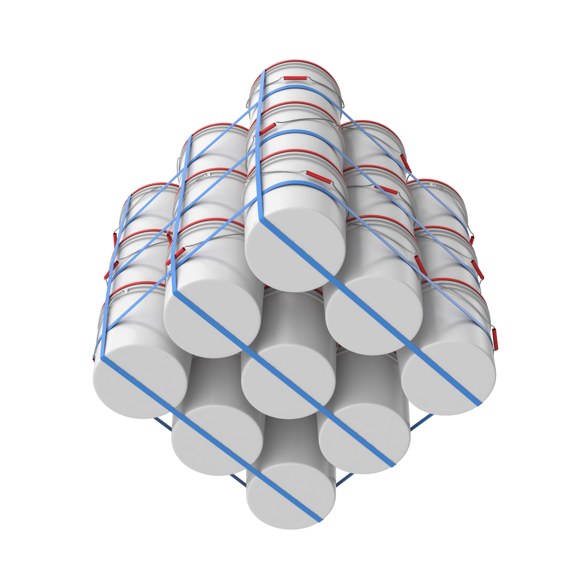 modelo 3d Stack Of Plastic Paint Buckets - TurboSquid 2094148