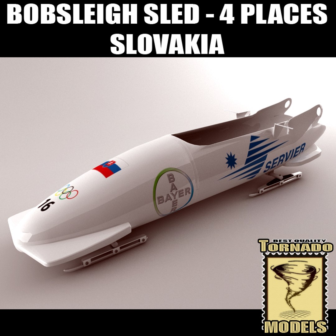 3d model bobsleigh sled - slovakia