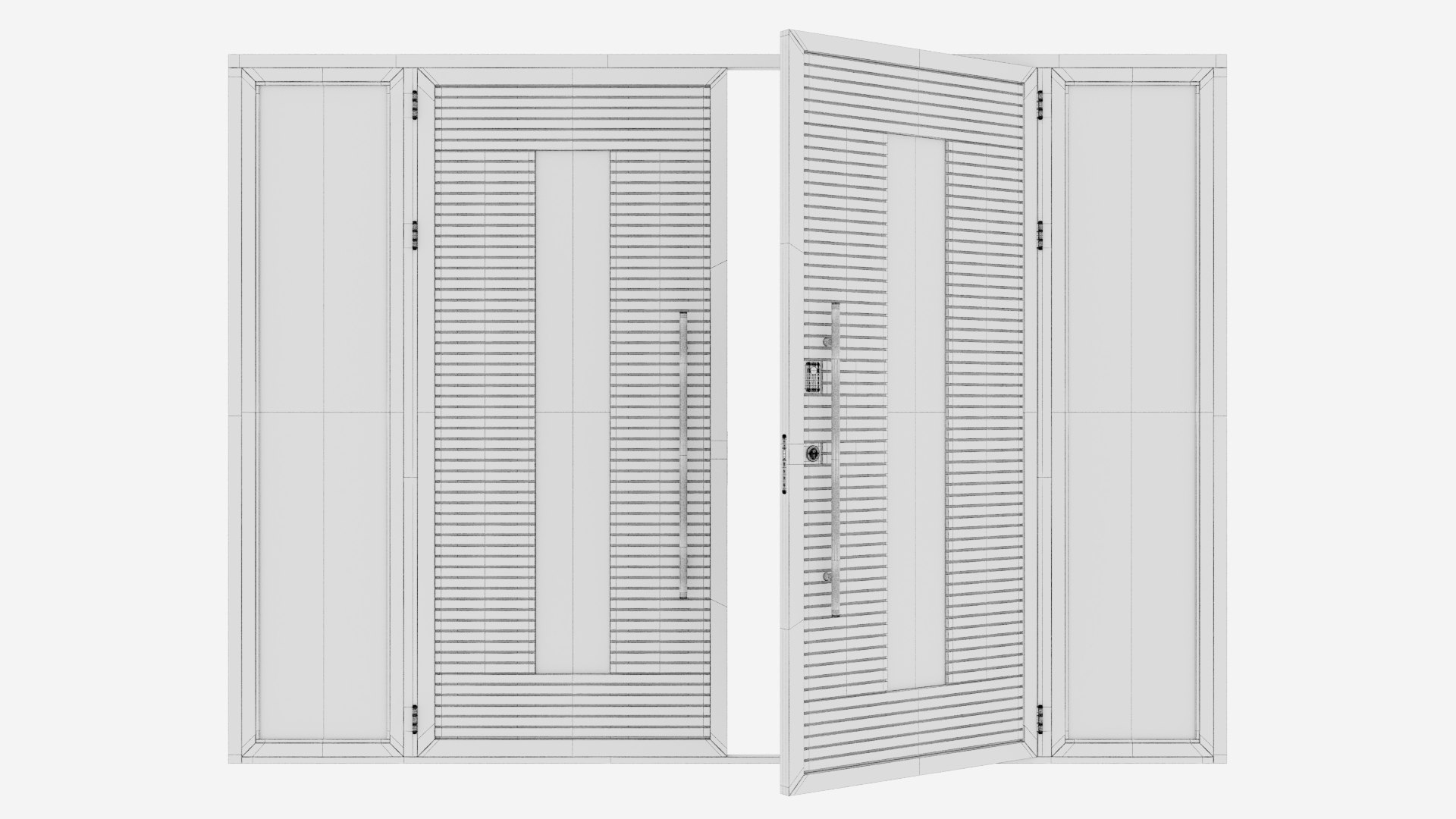 3D Aluminium Door 61 - TurboSquid 2016655