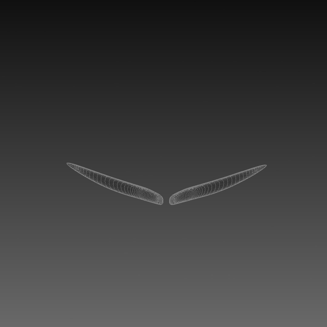 3d model of split pencil style mustache