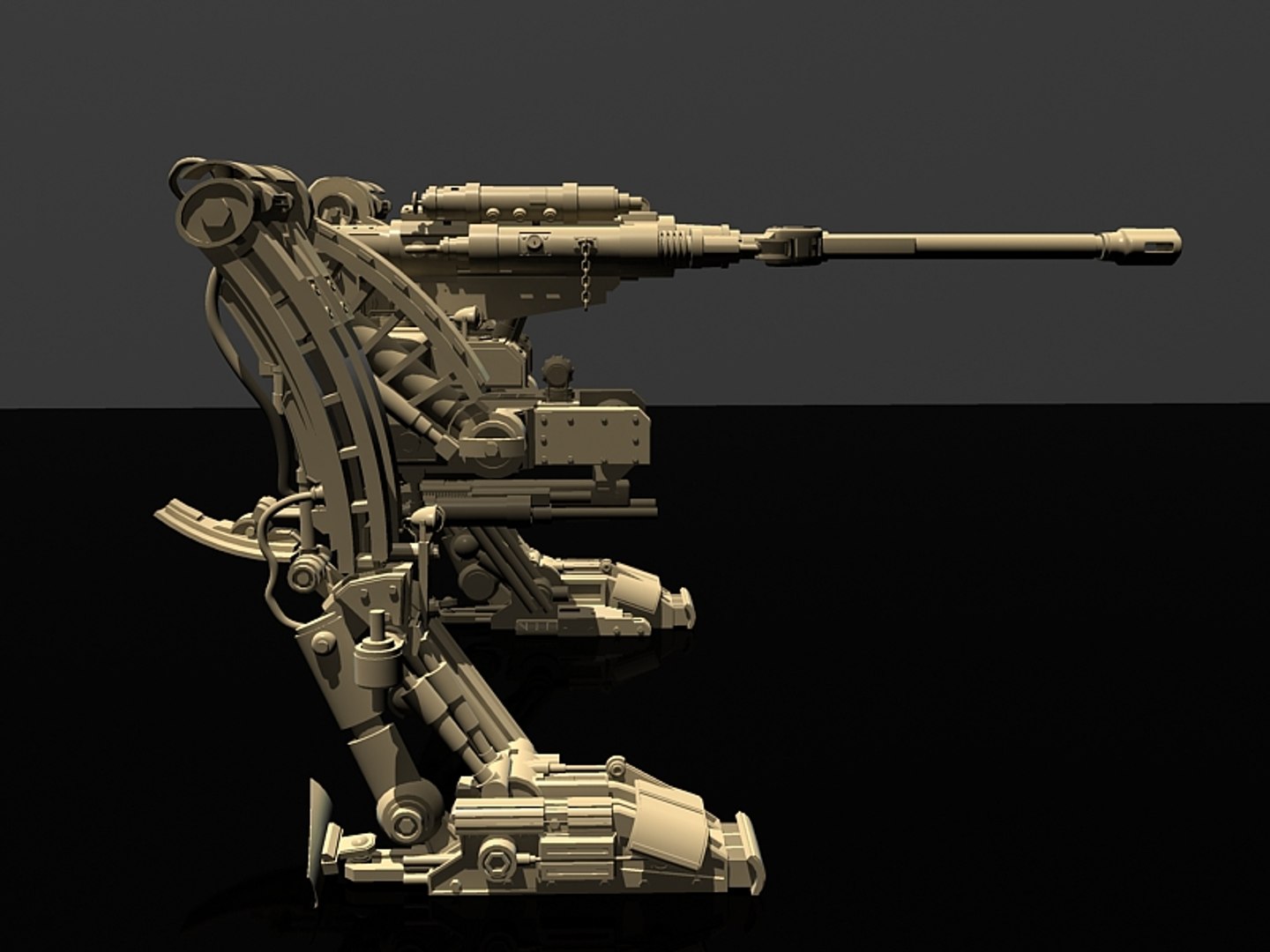 Military Robot Artillery 3d Model