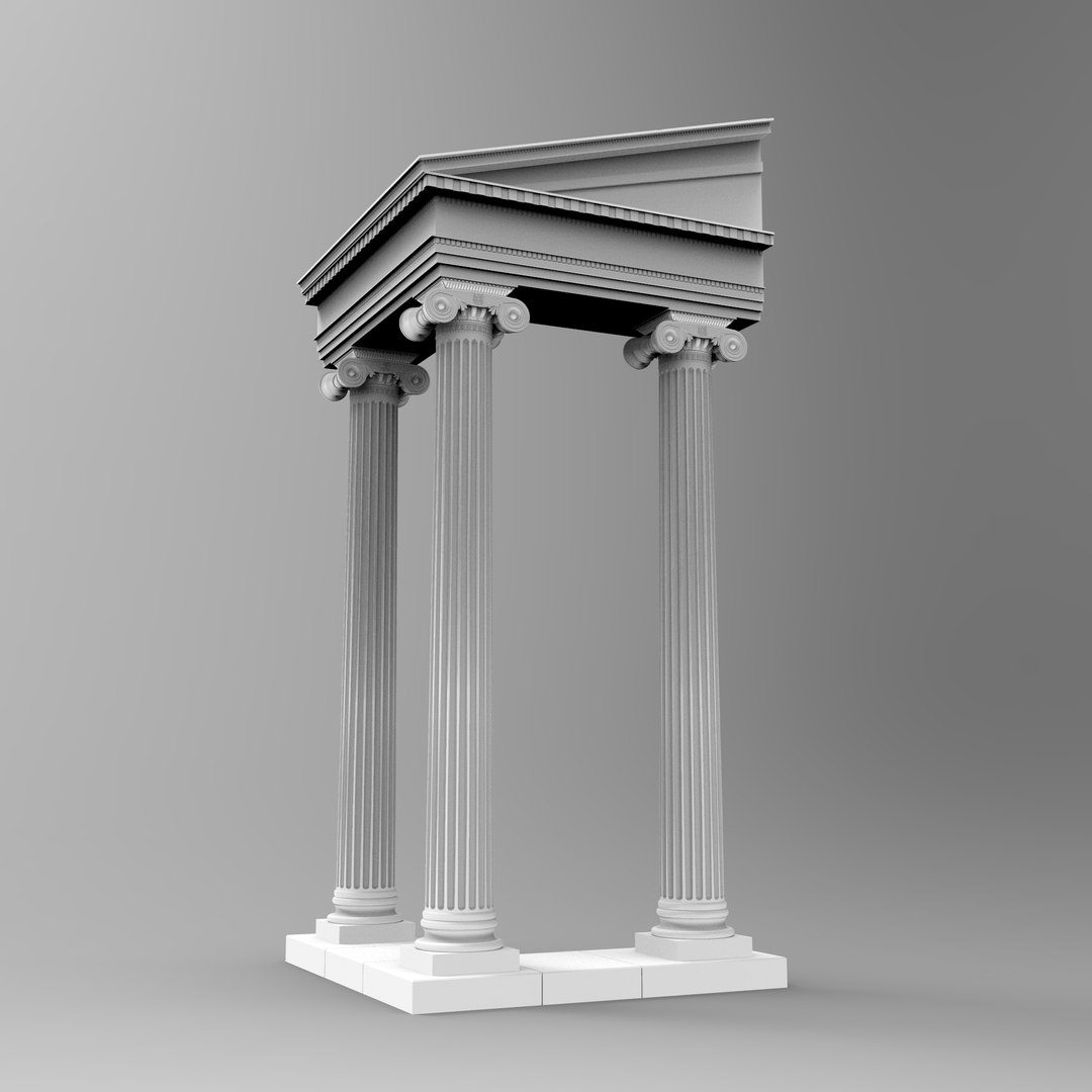 Ancient Ionic Columns Ruins - 3D Printable Model 3D Model - TurboSquid 2367876