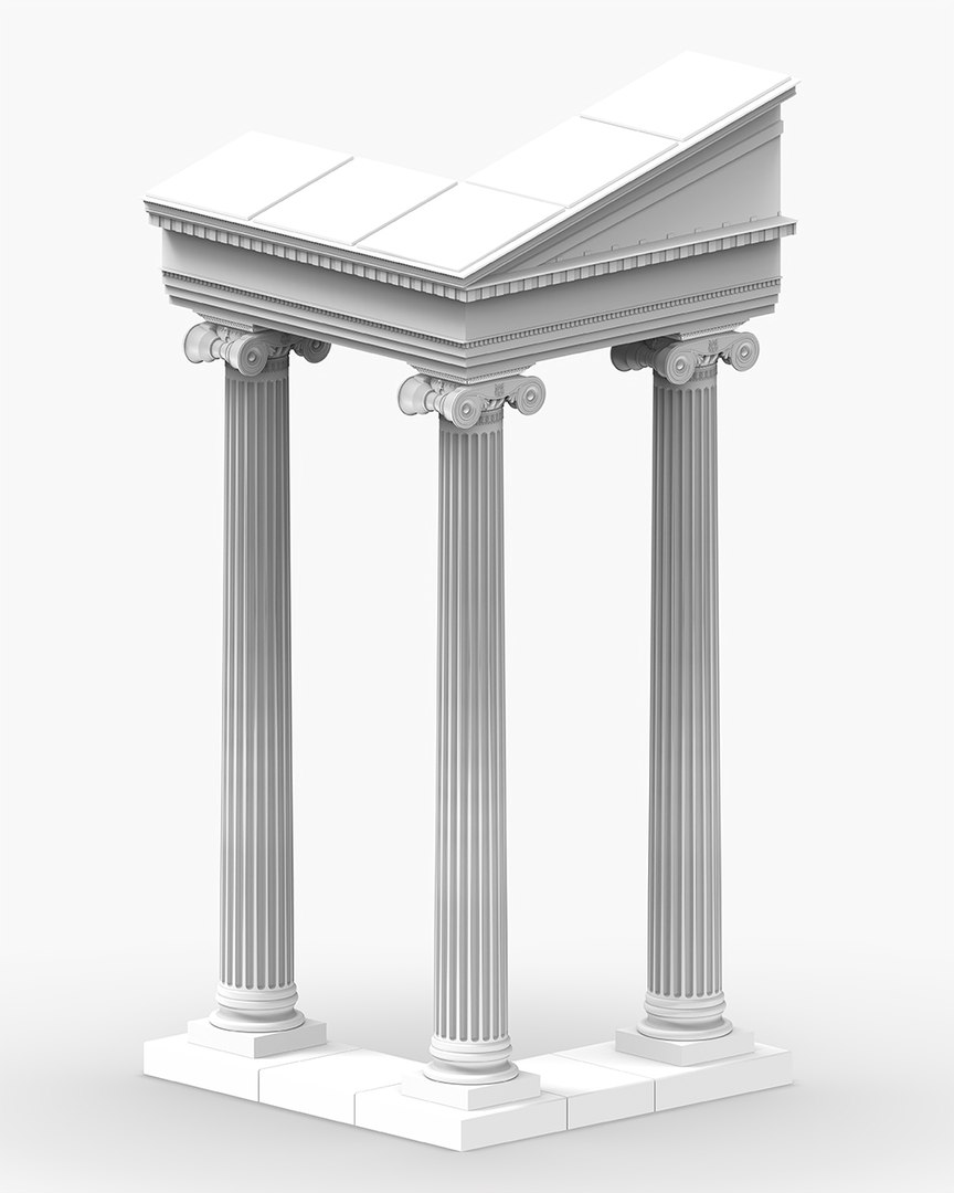 Ancient Ionic Columns Ruins - 3D Printable Model 3D Model - TurboSquid ...