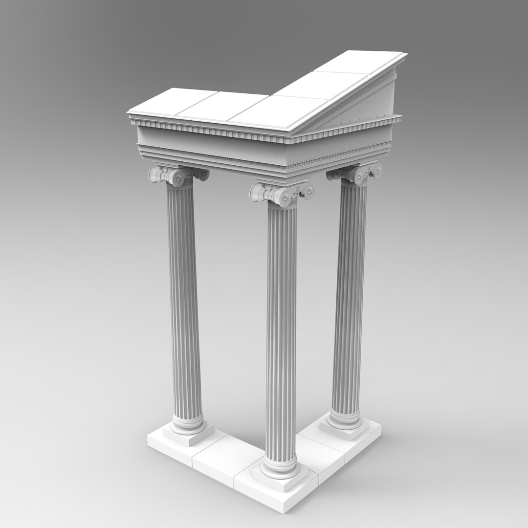 Ancient Ionic Columns Ruins - 3D Printable Model 3D Model - TurboSquid ...