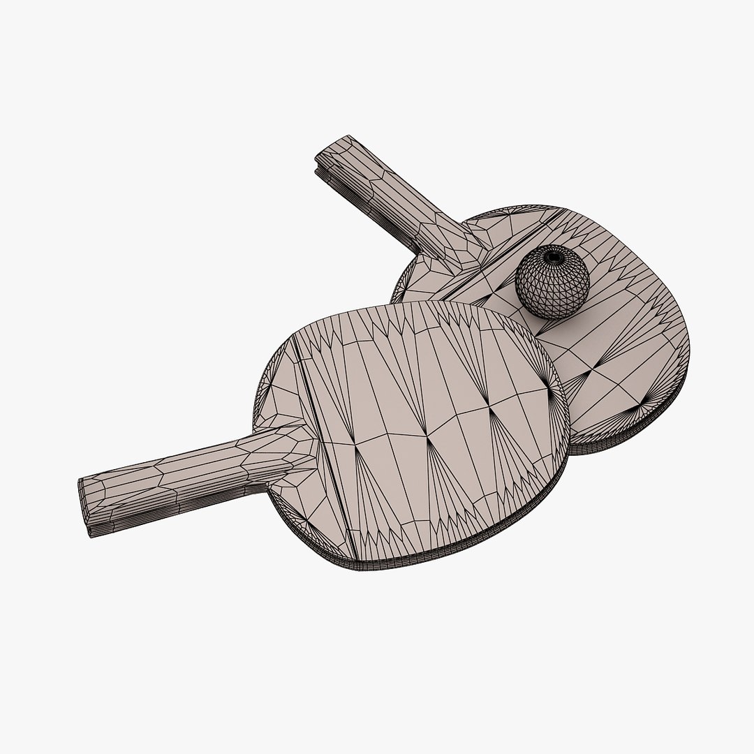 3d model of ping pong paddle