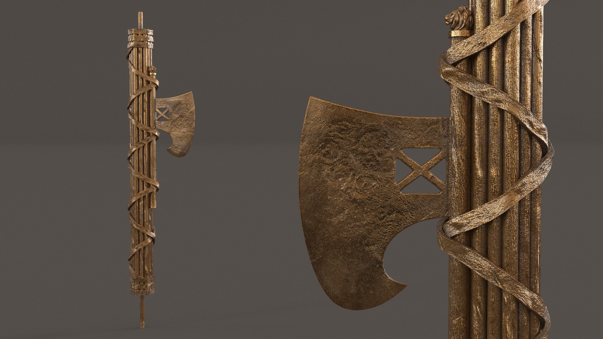 Classical Roman Fasces Axe Bronze 3D Model - TurboSquid 2423101