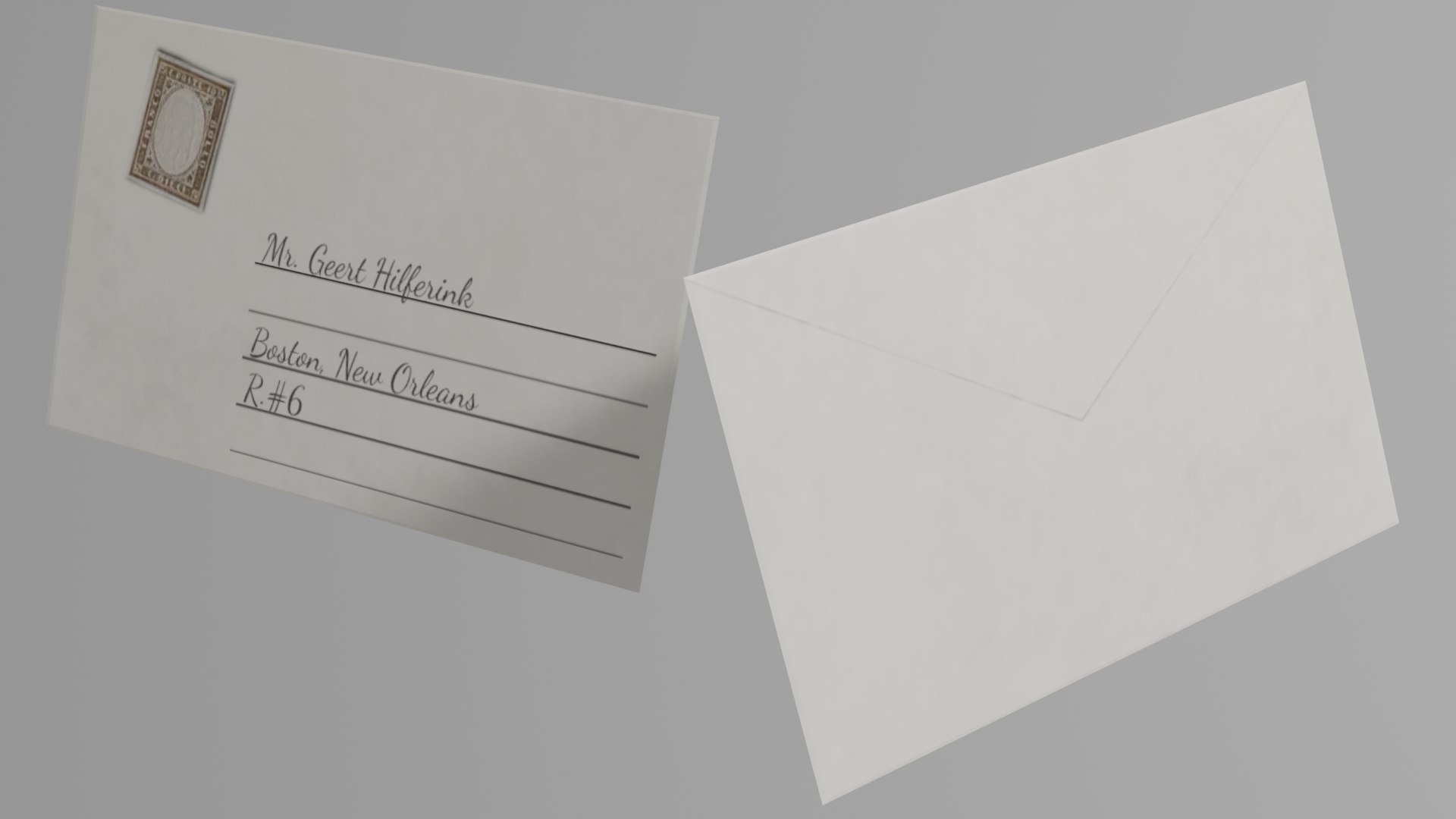 3D 7 different openable mail envelopes model - TurboSquid 1859119