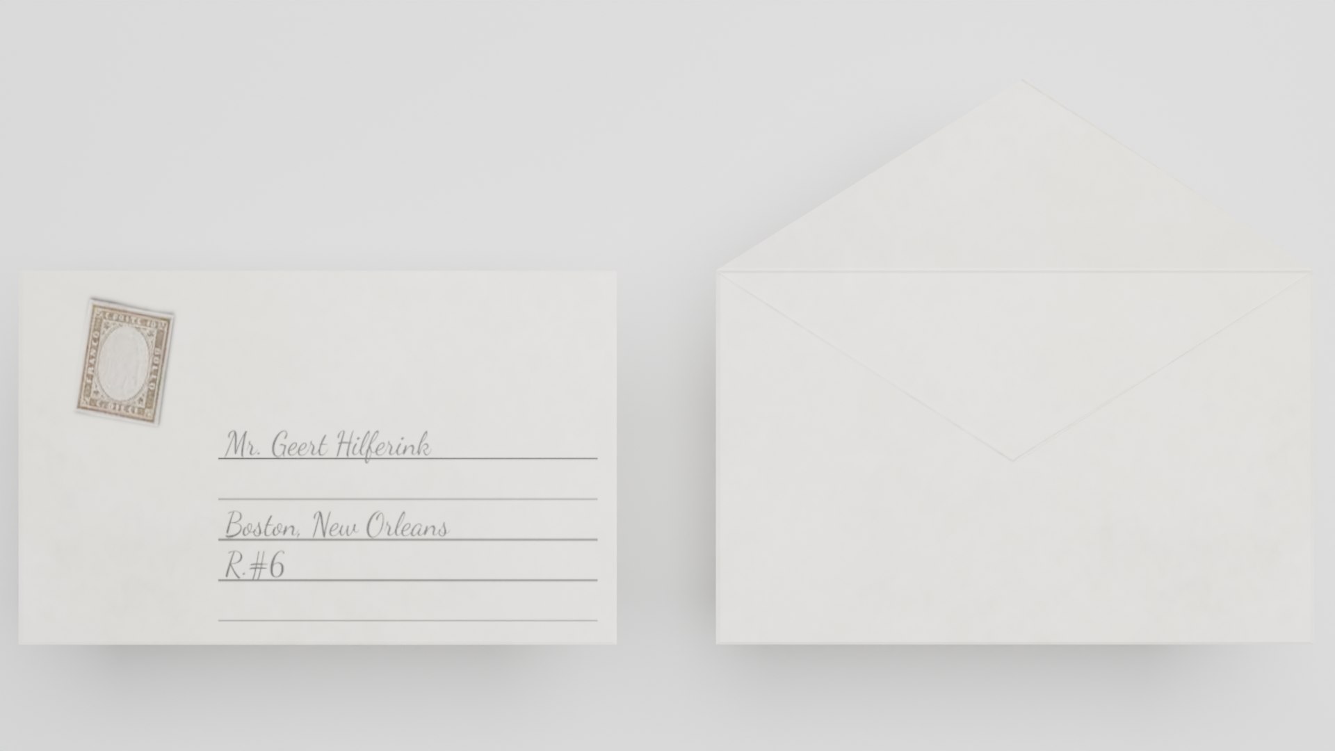 3D 7 different openable mail envelopes model - TurboSquid 1859119