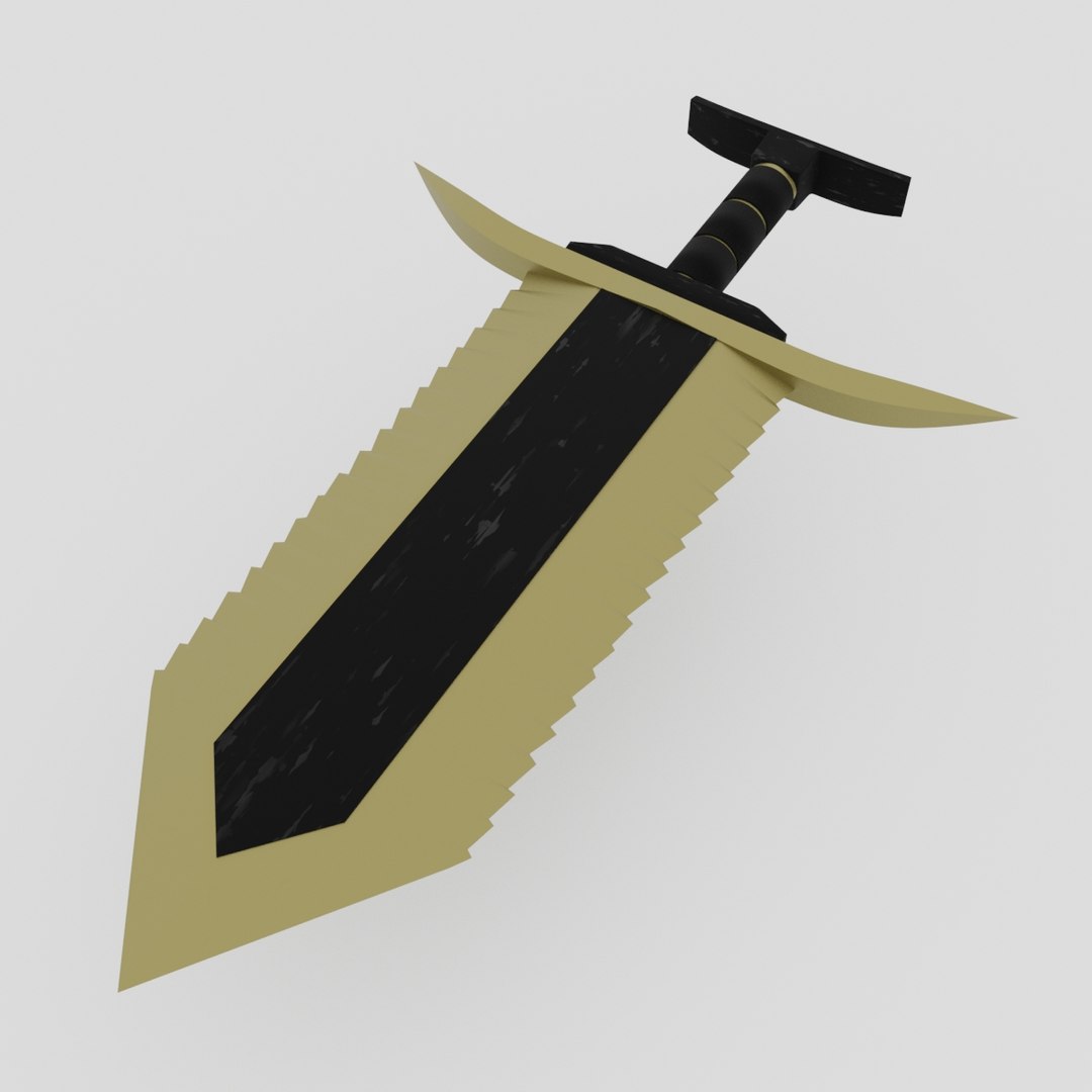 3D Sword Have Yellow Iron Serrations - TurboSquid 1952023