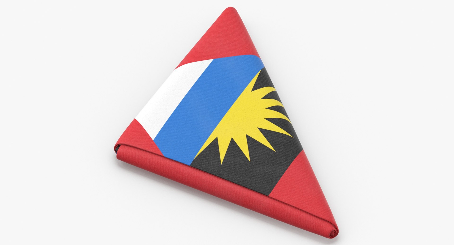 3D Flag Folded Triangle Antigua - TurboSquid 1573515
