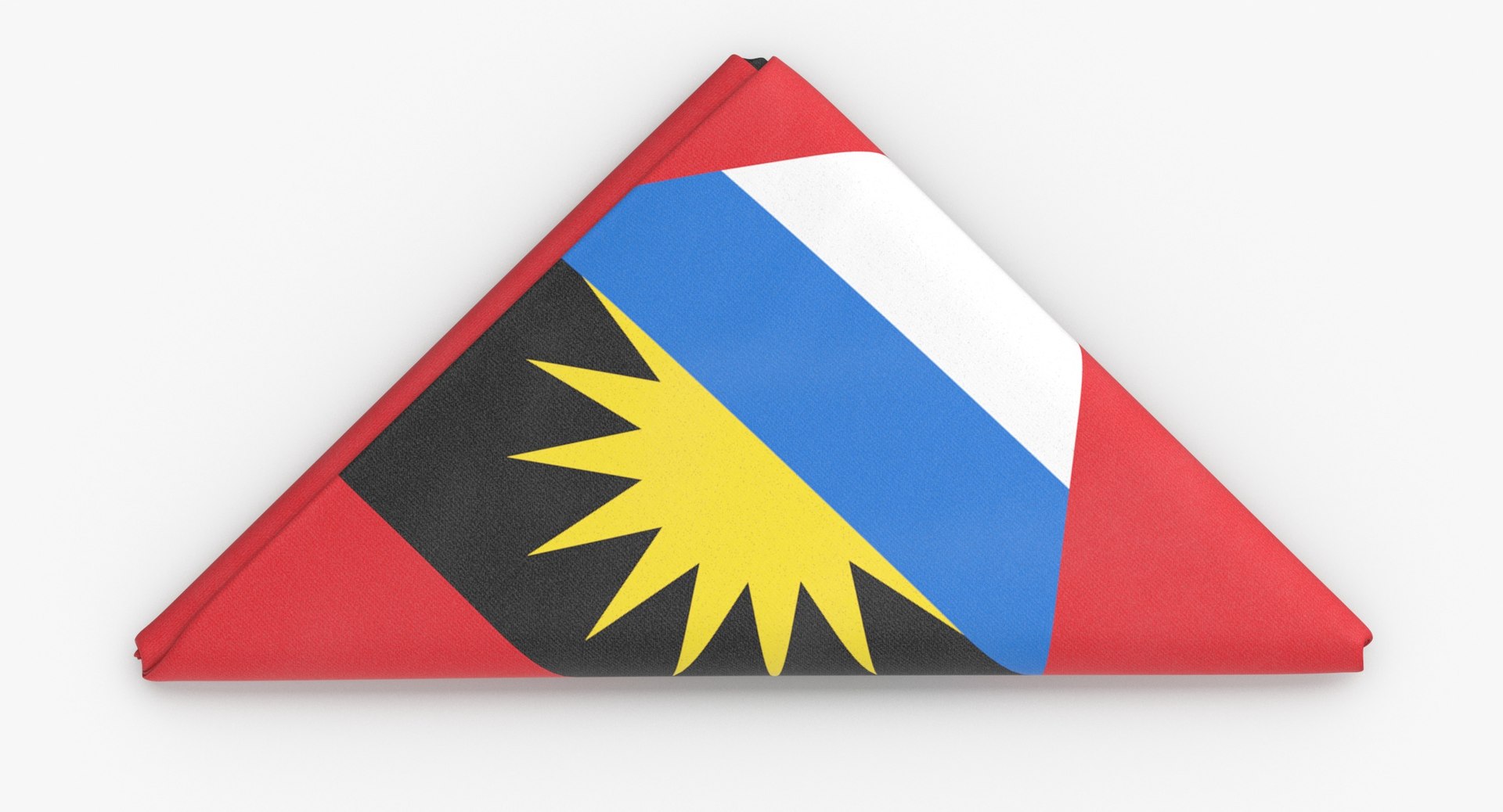 3D flag folded triangle antigua - TurboSquid 1573515
