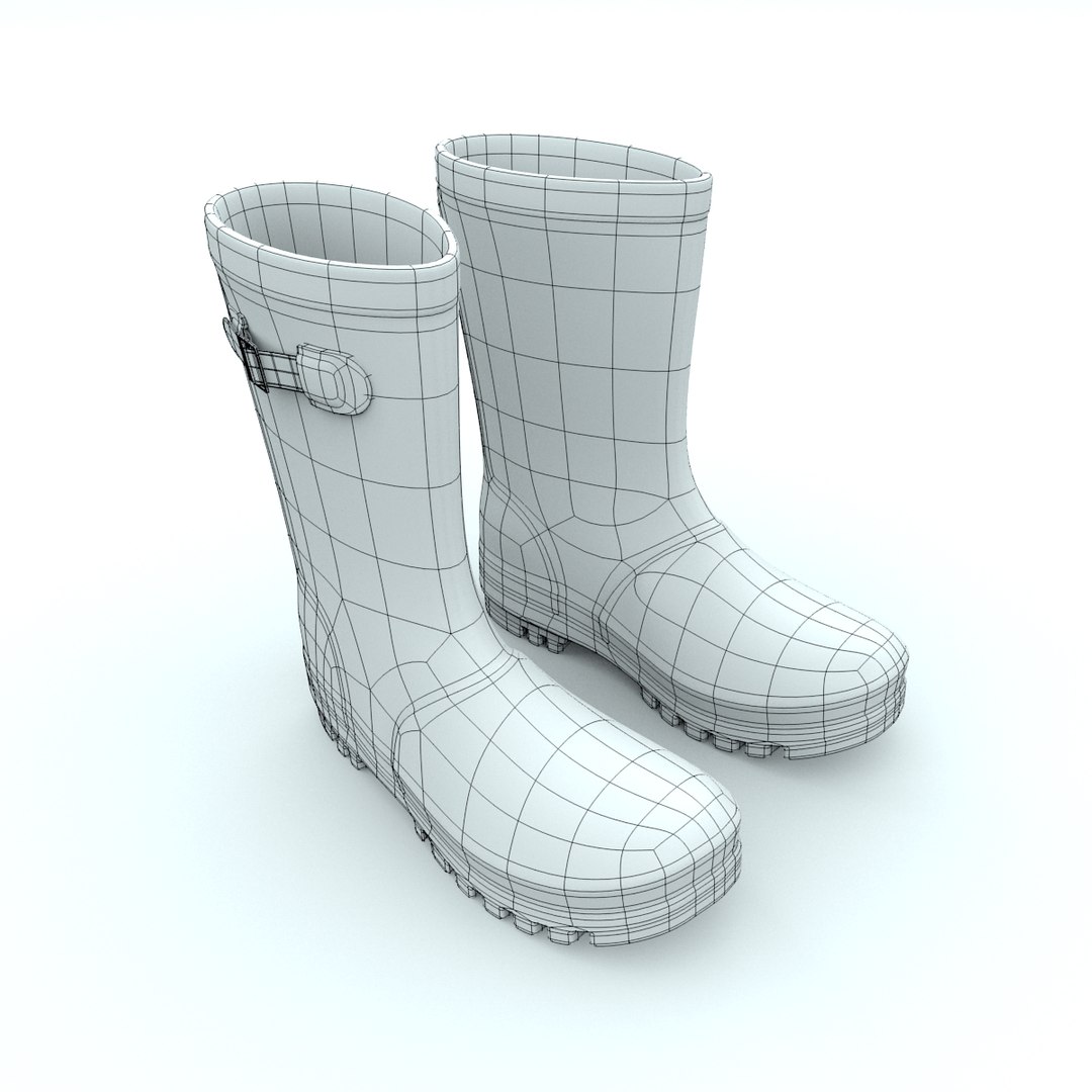 3D Yellow Boots Buckles - TurboSquid 1384797