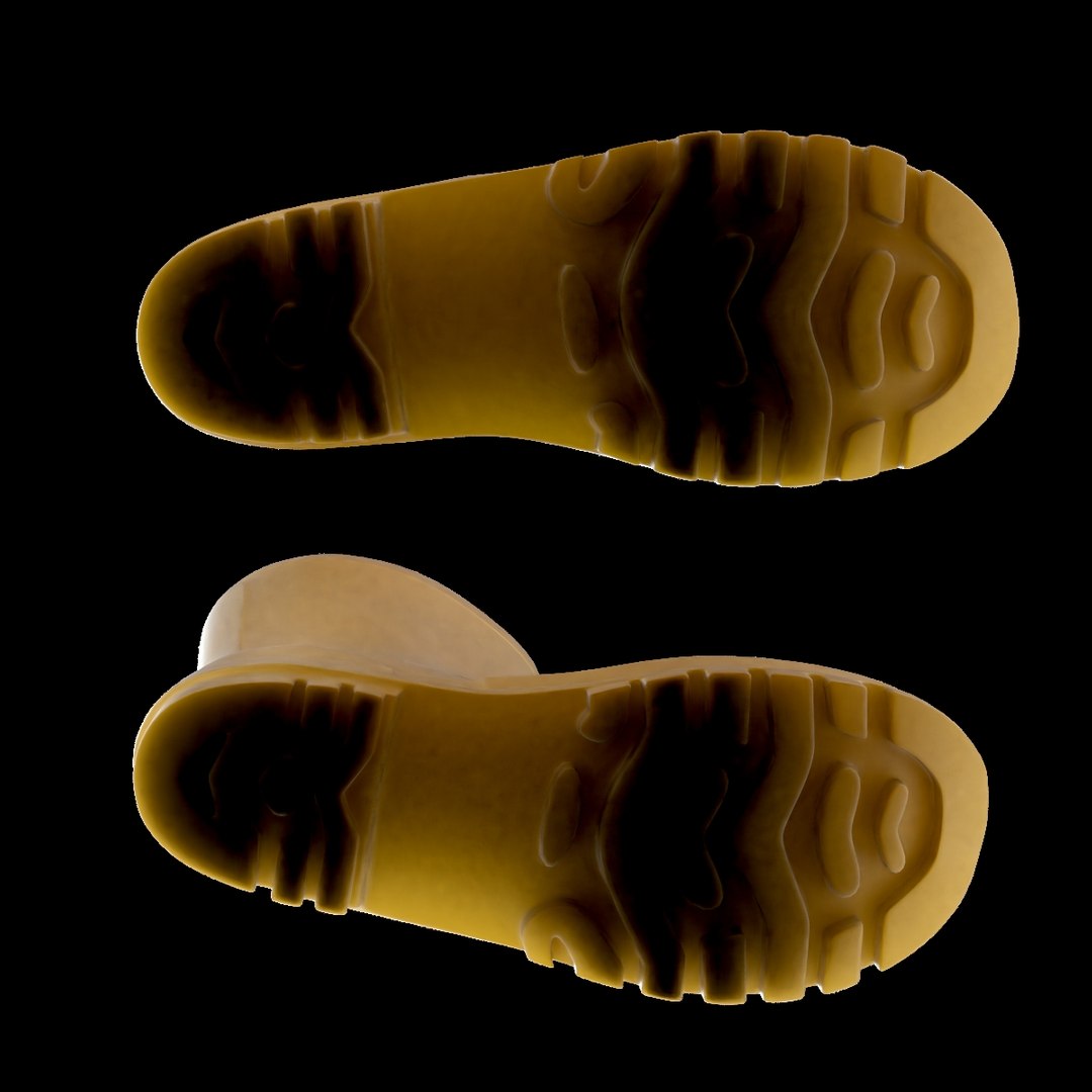 3D Yellow Boots Buckles - TurboSquid 1384797