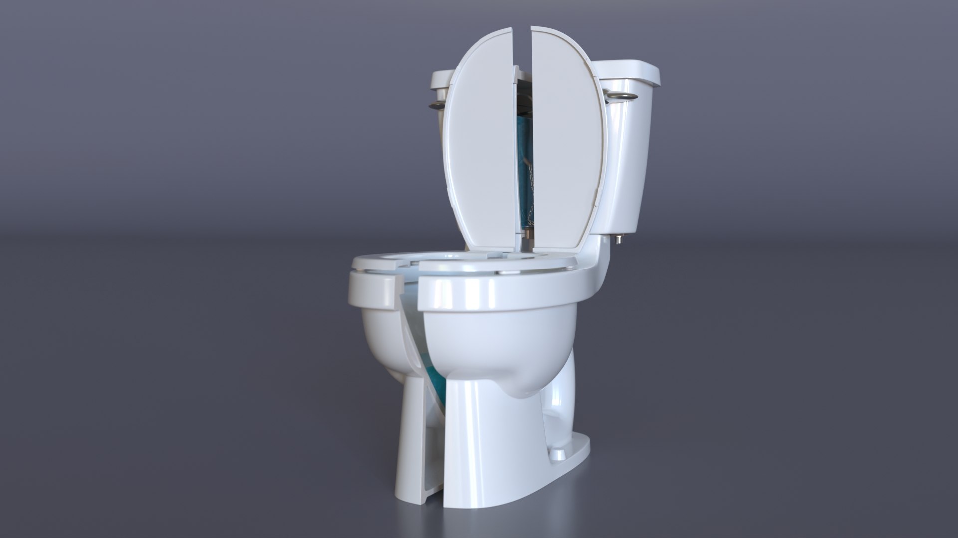 3D Cutaway Toilet Model Model - TurboSquid 2328720