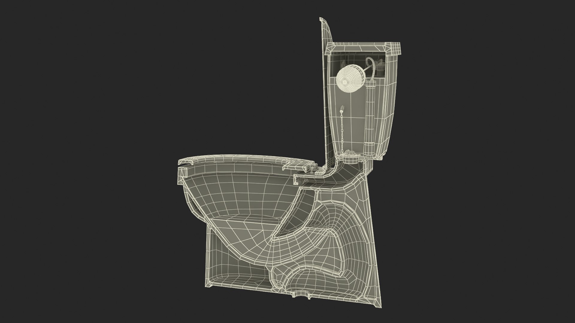 3D Cutaway Toilet Model Model - TurboSquid 2328720