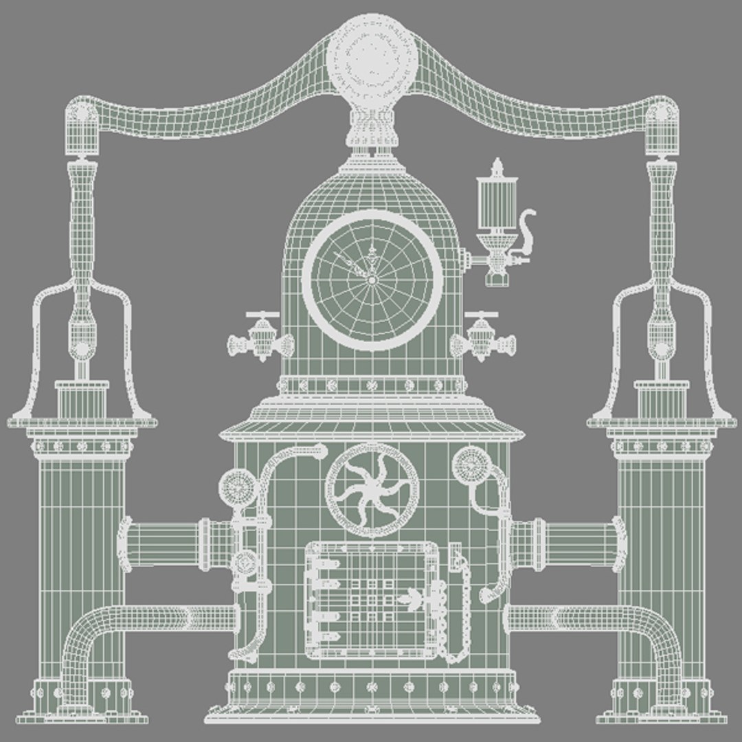 3d Steam Clock