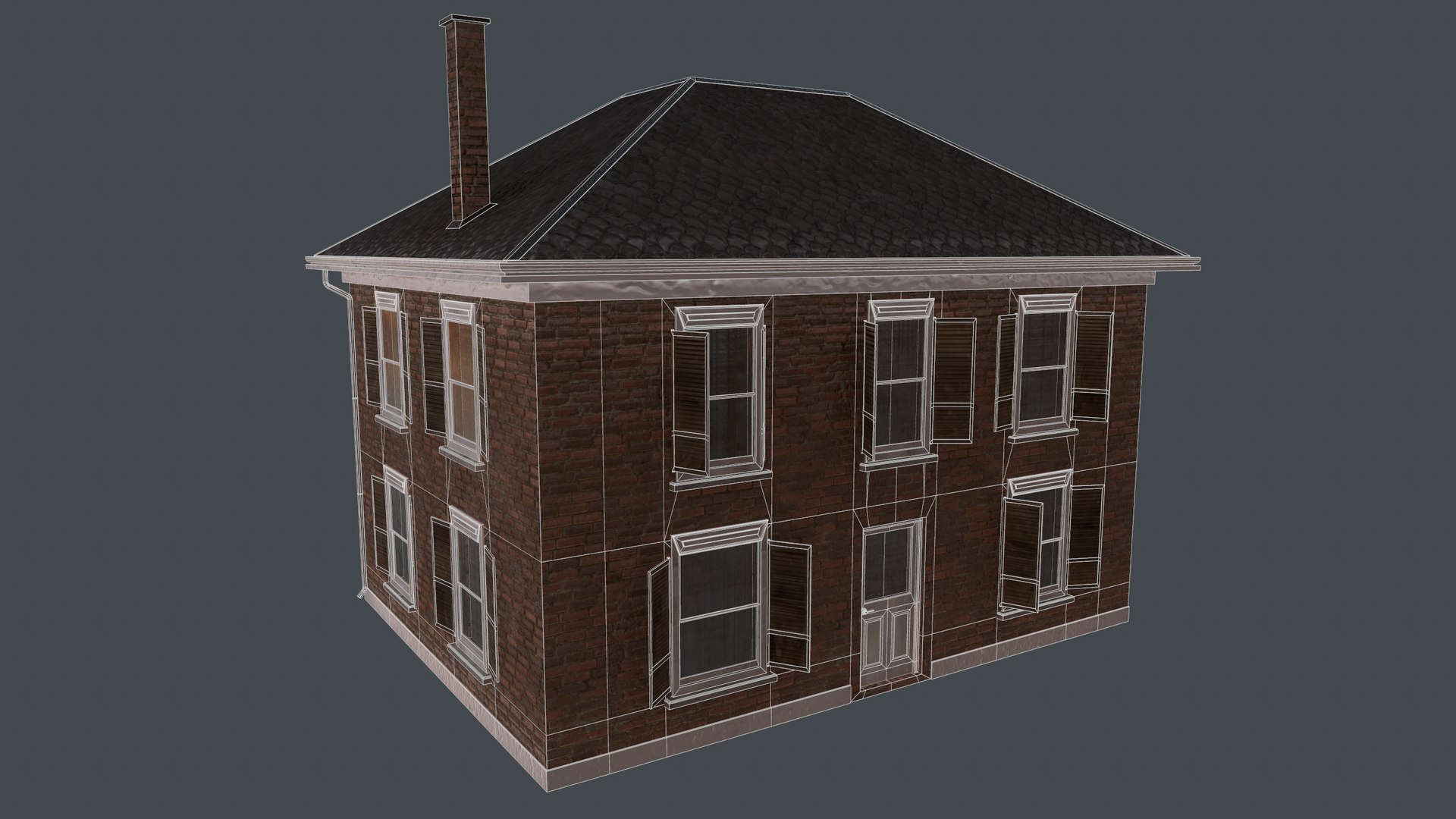 Brick House 3D Model - TurboSquid 1932066
