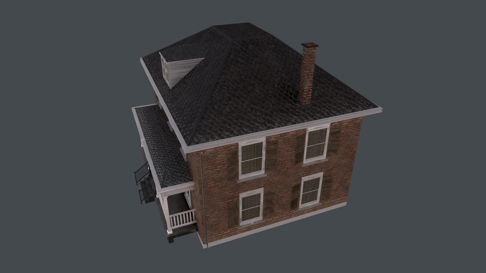 Brick House 3D Model - TurboSquid 1932066