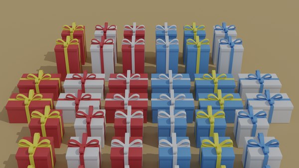 3D model cartoon gift box - TurboSquid 1671881