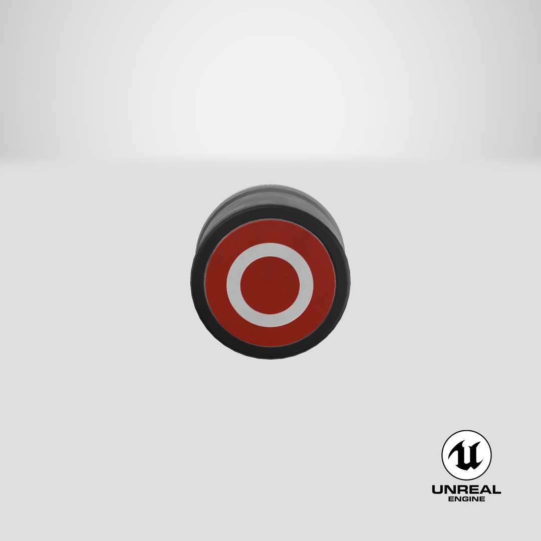 3D Button 01 Red - TurboSquid 1204178