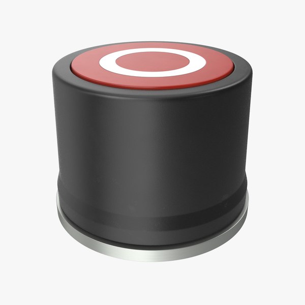 3D button 01 red - TurboSquid 1204178