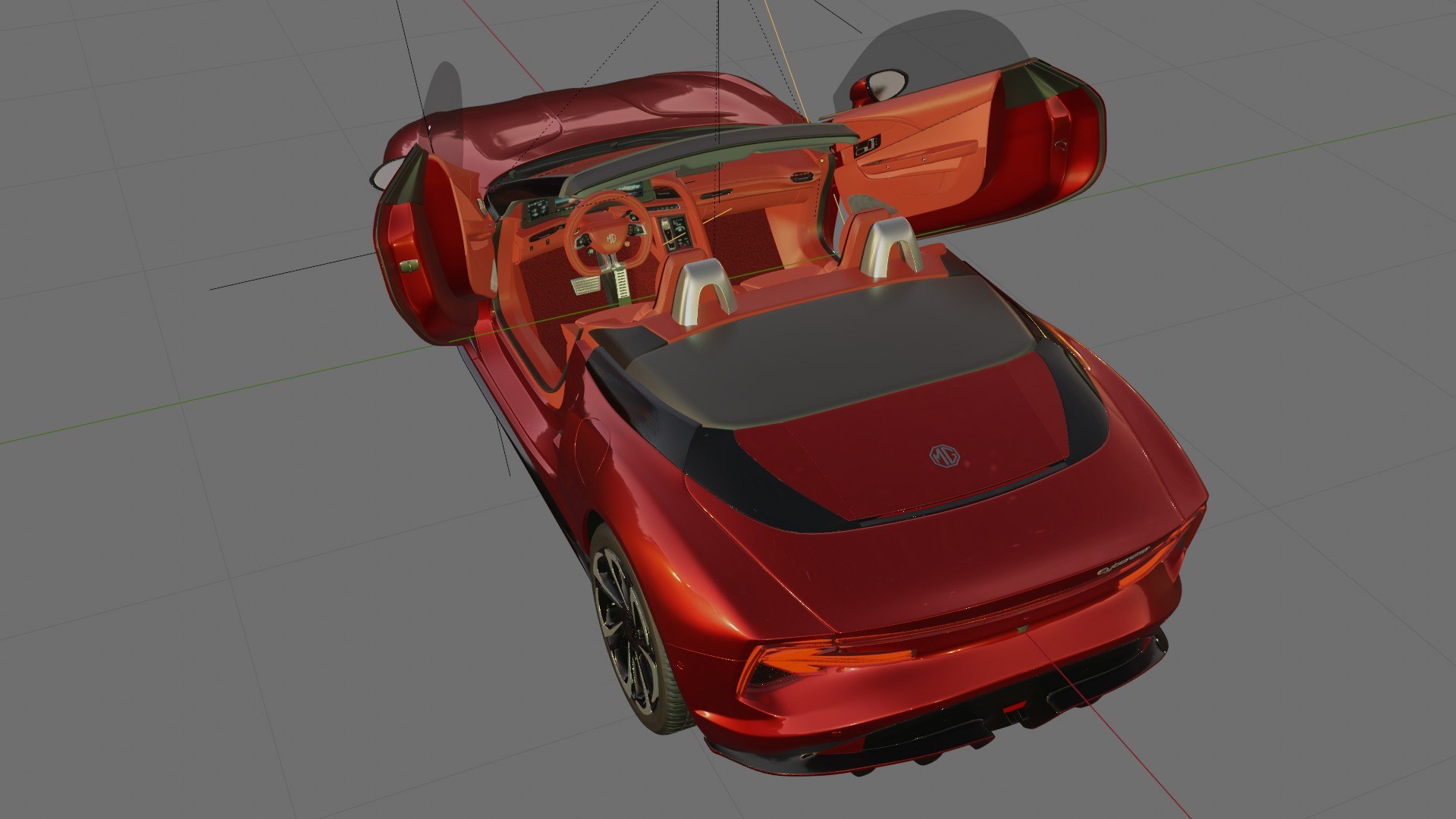 3D MG Cybersteer 2024 with interior - TurboSquid 2152623