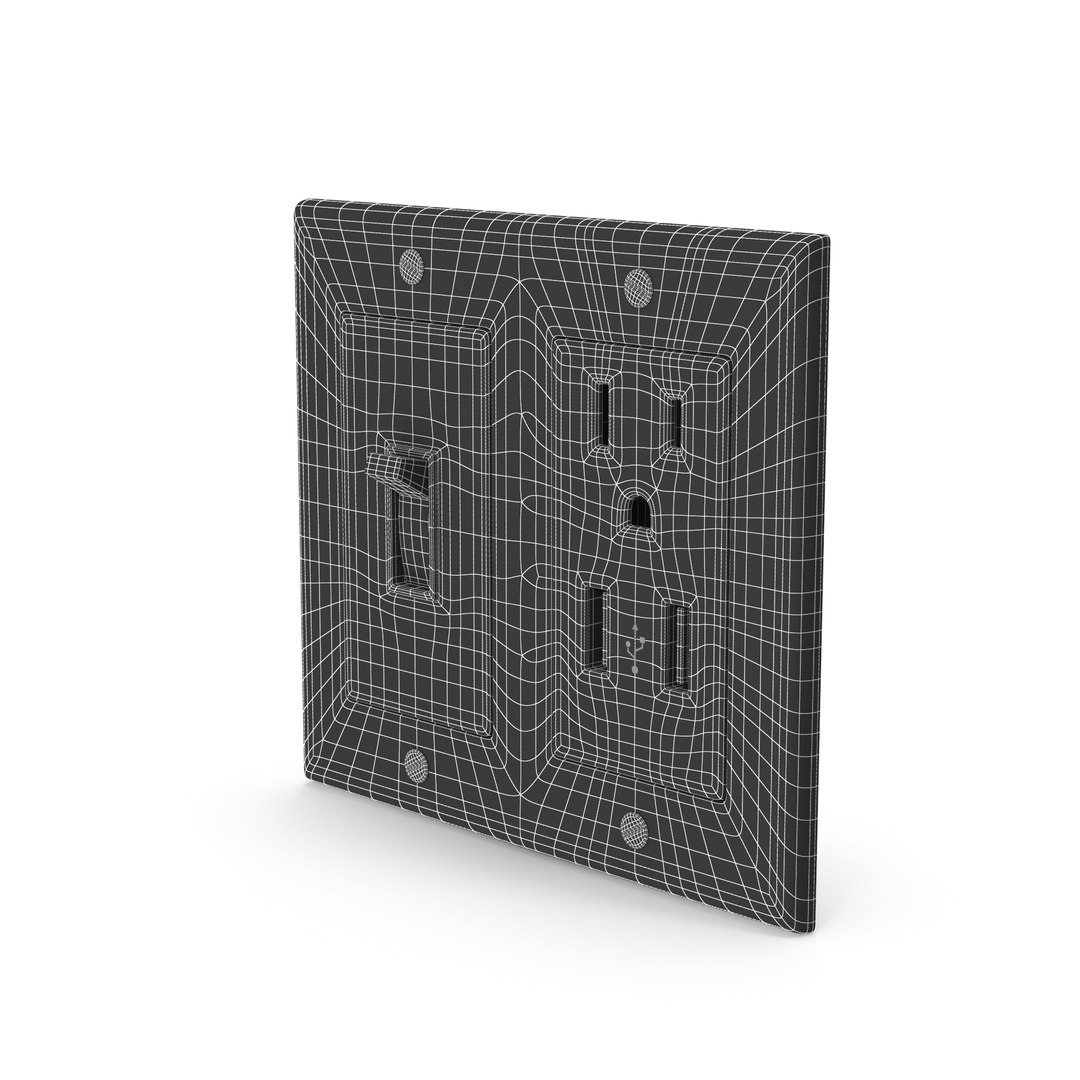 3D model Light Switch USB And Socket Outlet 2 - TurboSquid 2162601