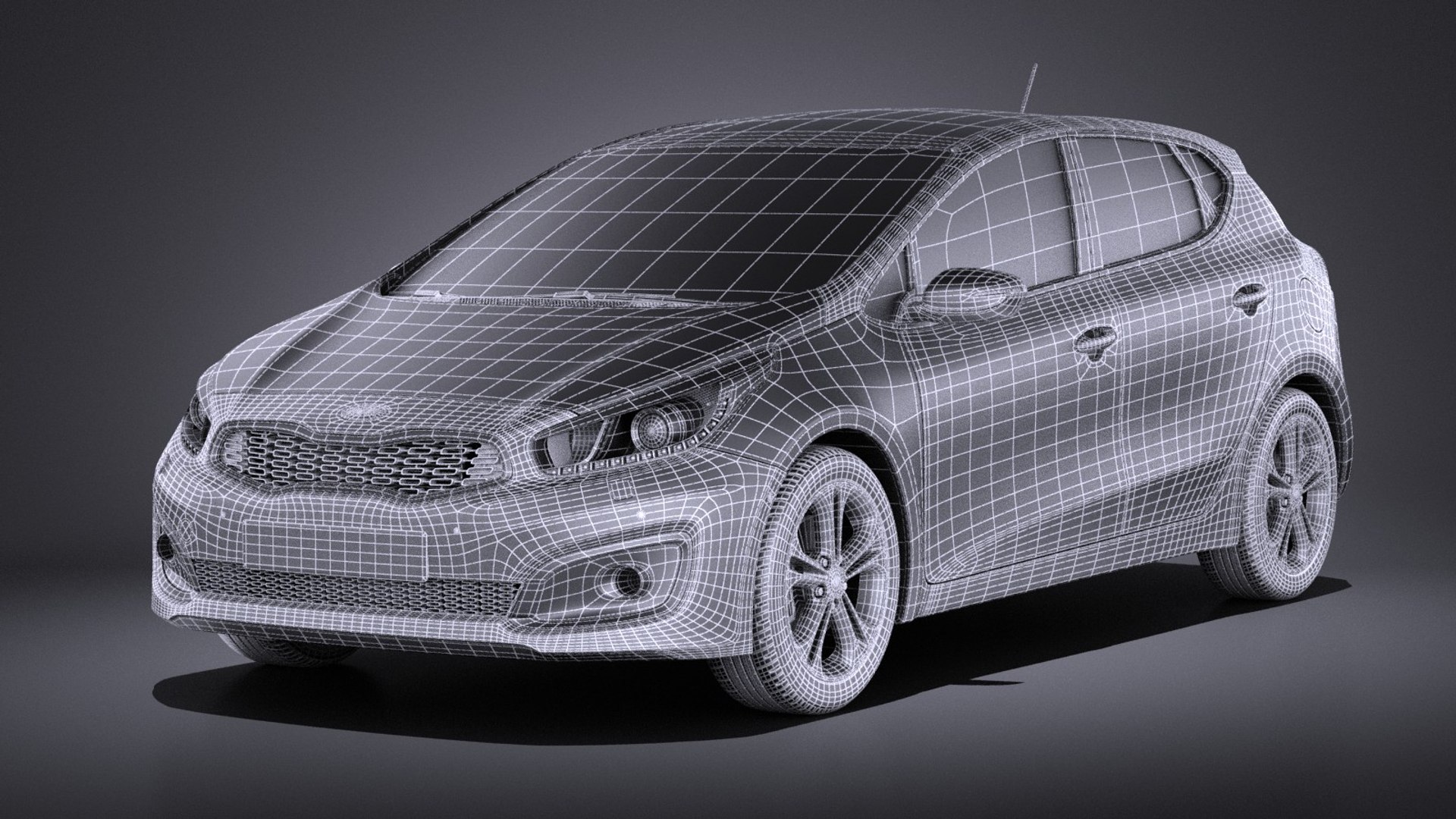 3d model kia 5-door ceed