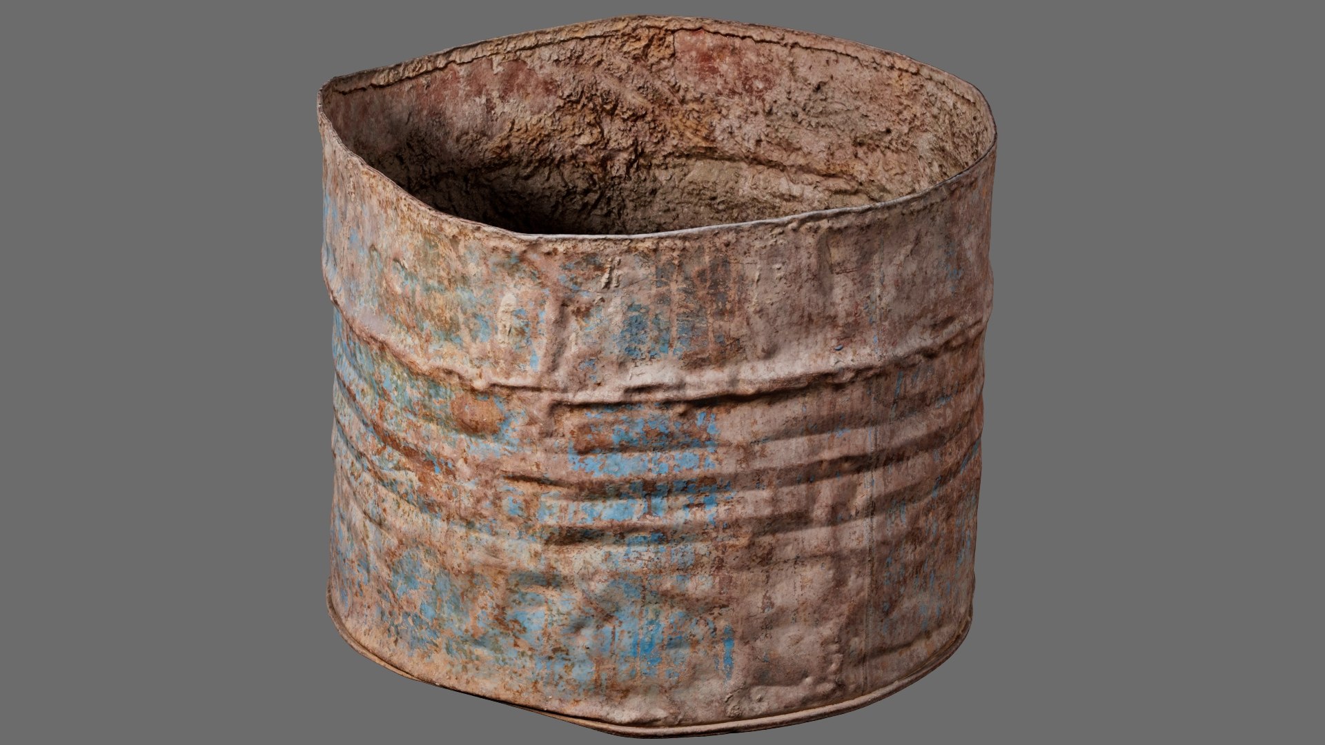 Scanned Rusty Metal Barrel 3D Model - TurboSquid 1894465